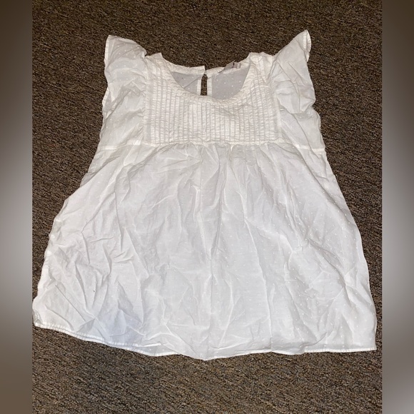 LOFT | Tops | The Loft Flowy White Blouse | Poshmark